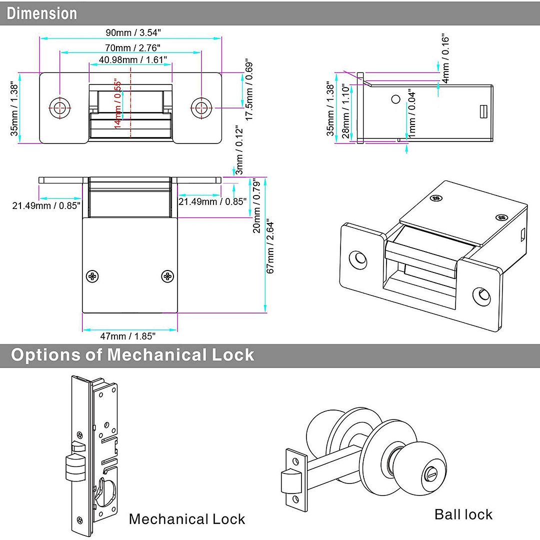 Electric Strike Door Lock for Access Control System Fail Secure | eBay